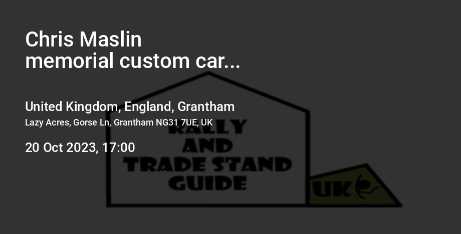 Chris Maslin memorial custom car and bike rally