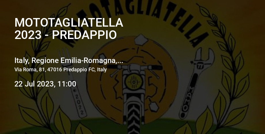 MOTOTAGLIATELLA 2023 - PREDAPPIO