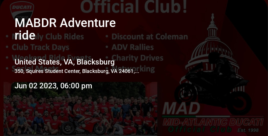 MABDR Adventure ride