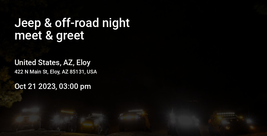 Jeep & off-road night meet & greet