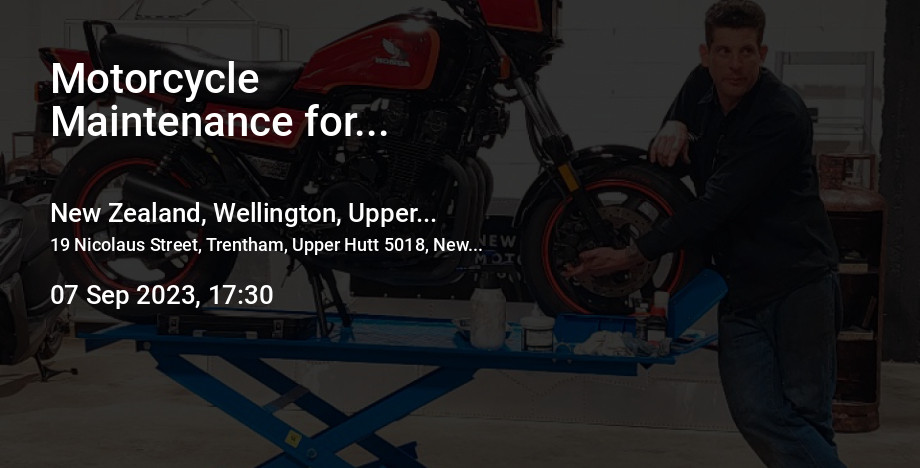 Motorcycle Maintenance for Beginners