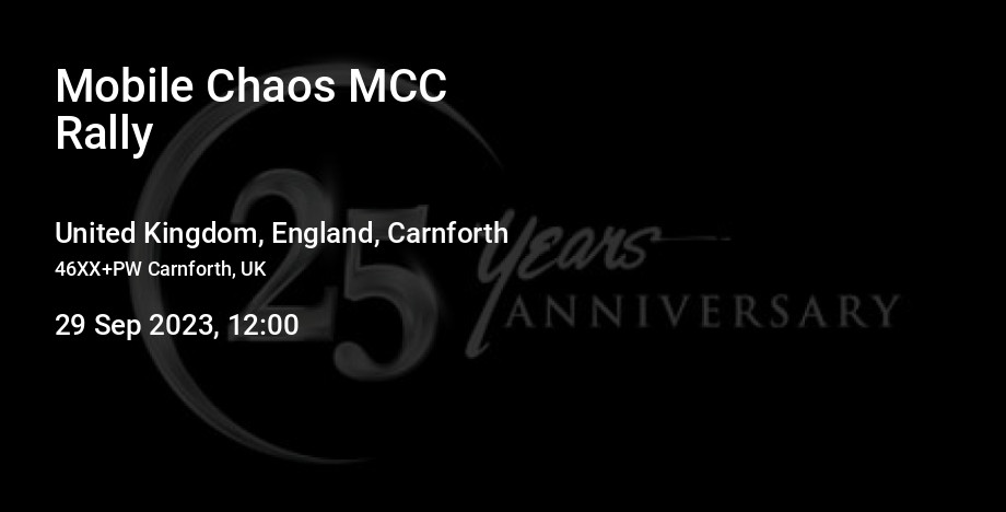 Mobile Chaos MCC Rally