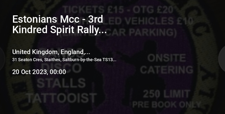 Estonians Mcc - 3rd Kindred Spirit Rally 2023