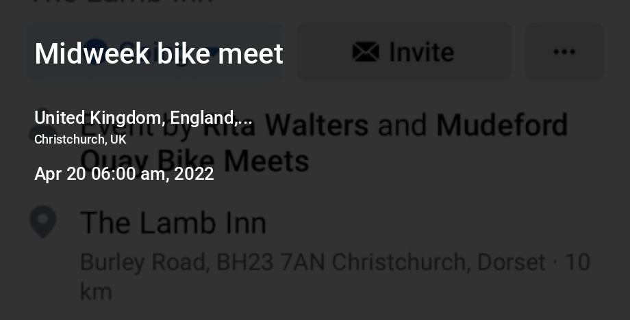 Midweek bike meet