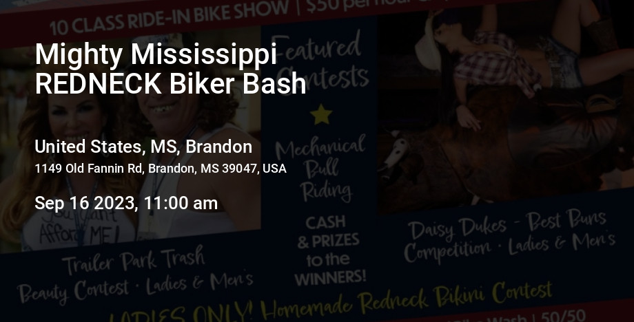 Mighty Mississippi REDNECK Biker Bash