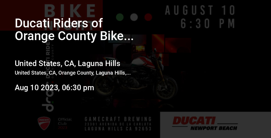 Ducati Riders of Orange County Bike Night