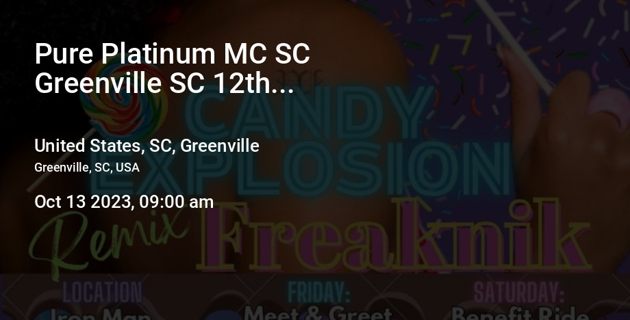 Pure Platinum MC SC Greenville SC 12th anniversary
